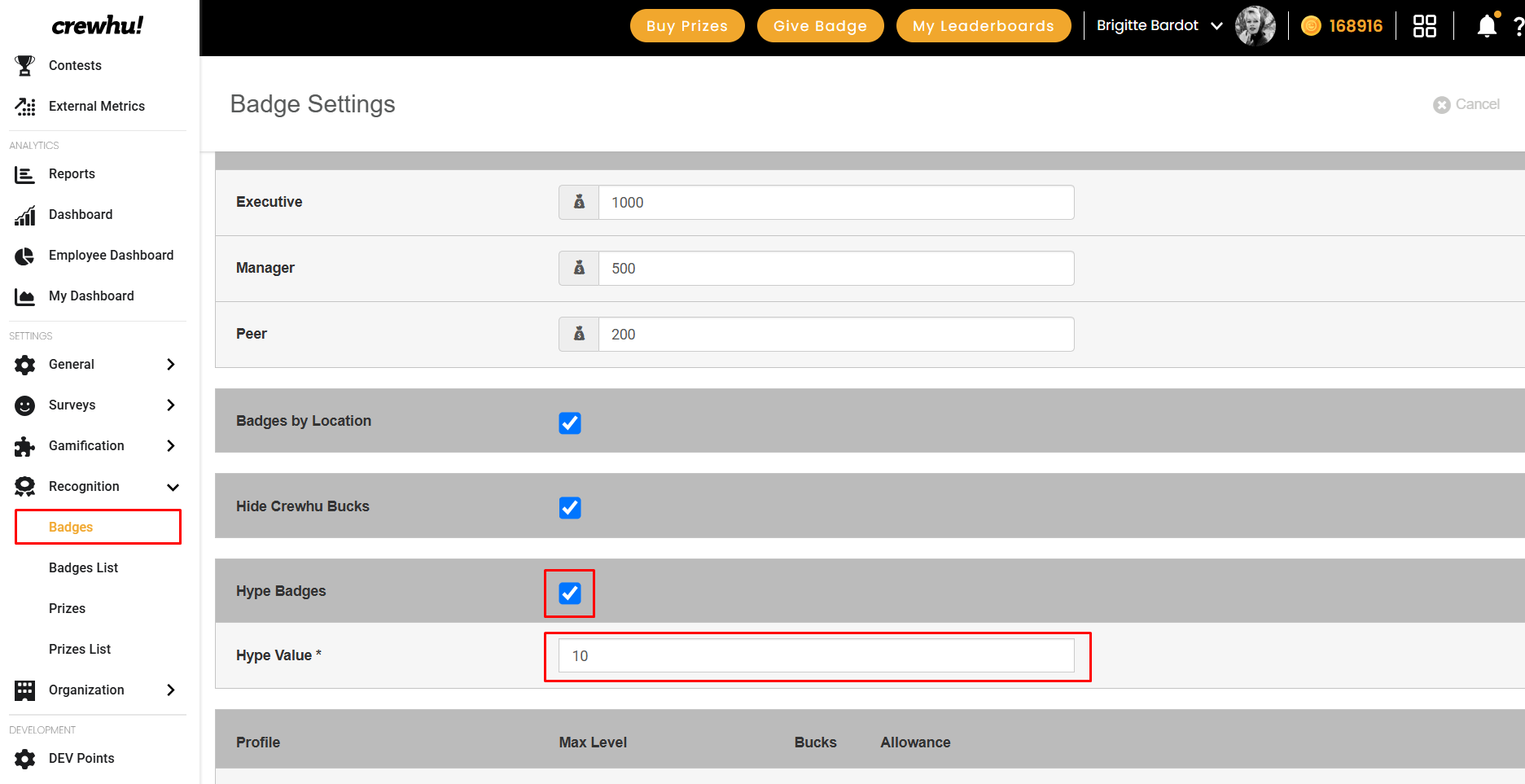Badge Hypes – Crewhu