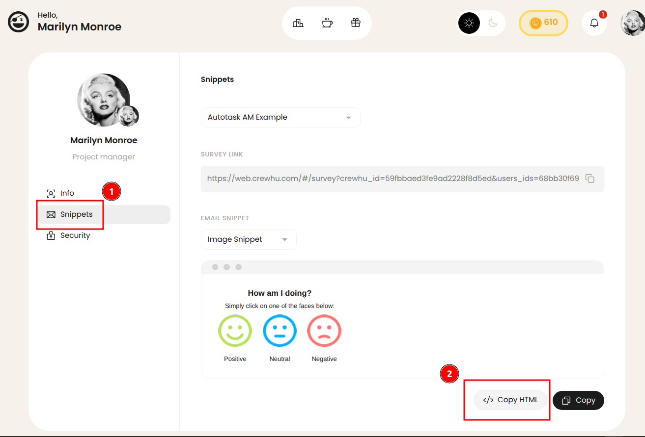 Custom CSAT for Signature Survey – Crewhu